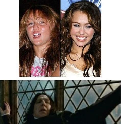 Miley Cyrus With And Without Makeup Miley Cyrus With And Without Makeup