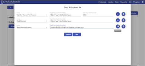 File Upload NoCodeBDD