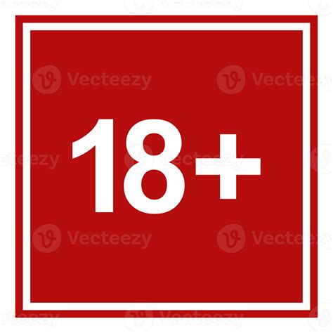 Sign Of Adult Only Icon Symbol For Eighteen Plus 18 Plus And Twenty One