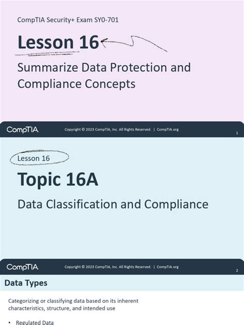 Sy0 701 Lesson 16 1 Download Free Pdf Privacy Regulatory Compliance