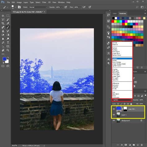 6편 포토샵 전체 및 부분 색상 보정하기 2 블렌딩 모드 네이버 블로그