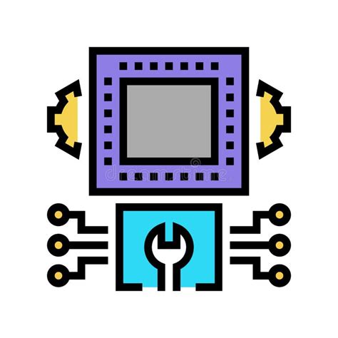 Icono Del Negro Del Sistema De Ingeniería Muestra Del Vector En Fondo