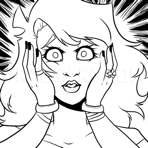 Shocked Face Drawing
