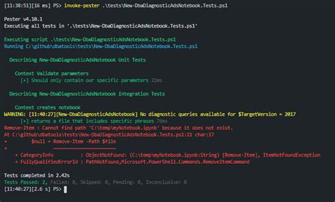 Bug New DbaDiagnosticAdsNotebook Tests Test Not Failing Issue Dataplat Dbatools