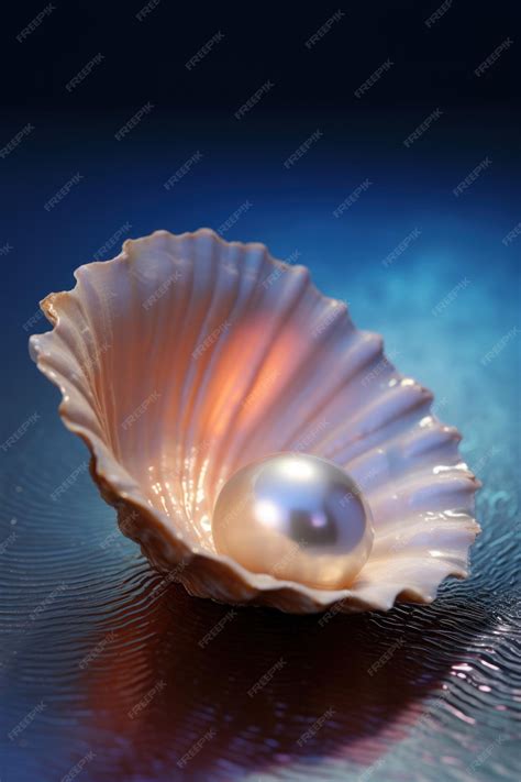 Premium Ai Image Luxuriously Beautiful Open Nacre Shell Closeup One