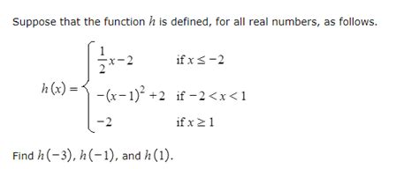 Solved The Function H Is Defined Below H X X X X X Chegg