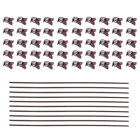 Garden Cultivator Tool Phalaenopsis Orchid Clip Fixture Stem Plastic Iron 10 Pcs