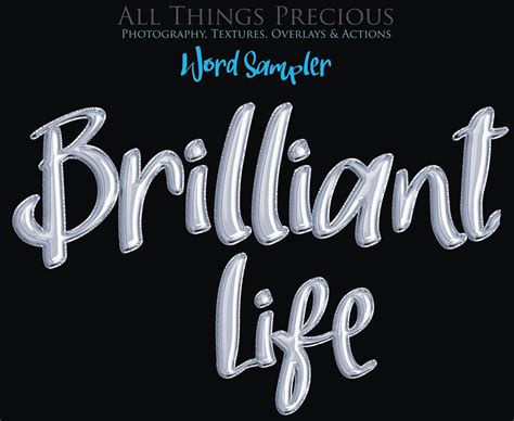 Foil Balloon Words Clipart Silver Free Download