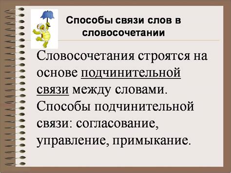 Словосочетание Презентации по русскому языку