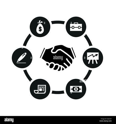 Vector Black Business Icon Set Stock Vector Image And Art Alamy