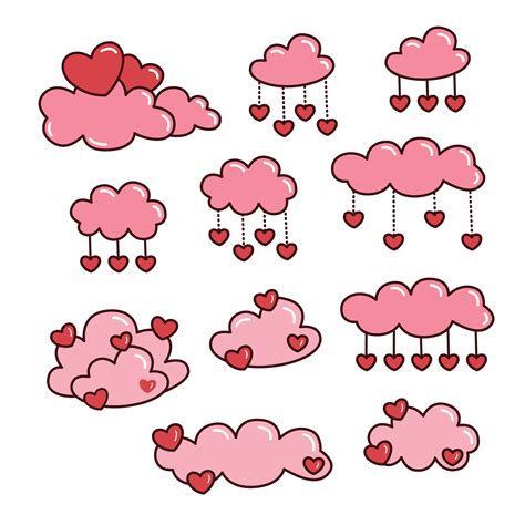 Hand Drawn Cute Love Romantic Doodle 39399760 Vector Art At Vecteezy