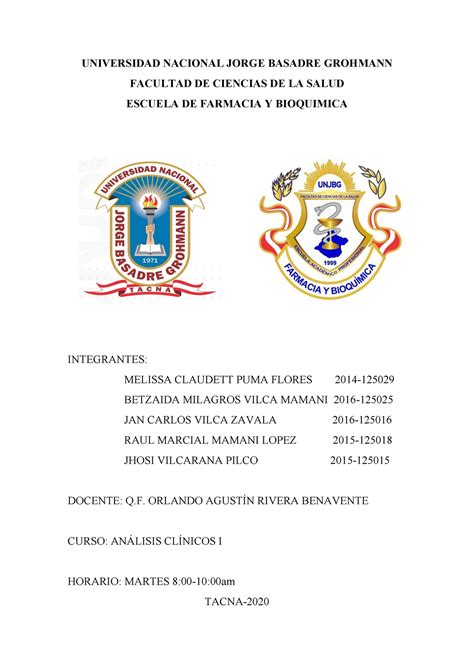 Normas De Bioseguridad En El Laboratorio Universidad Nacional Jorge