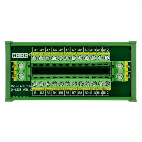 30amp 300v 2x12 Position Terminal Block Distribution Module Din Rail Mount