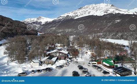 Las Cotorras Village At Ushuaia In Tierra Del Fuego Argentina Stock