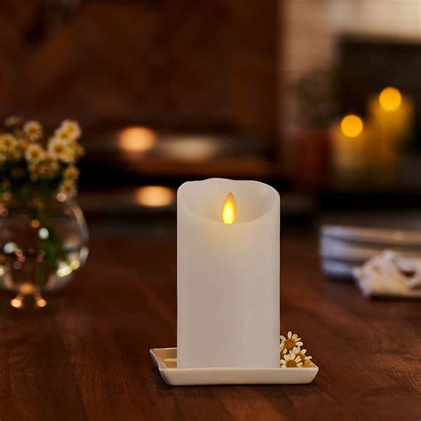 Luminara Classic Flameless Led Candle Moving Flame Pillar Scalloped