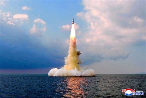N Korea Tests Submarine Launched Missile Seoul Confirms The Asahi