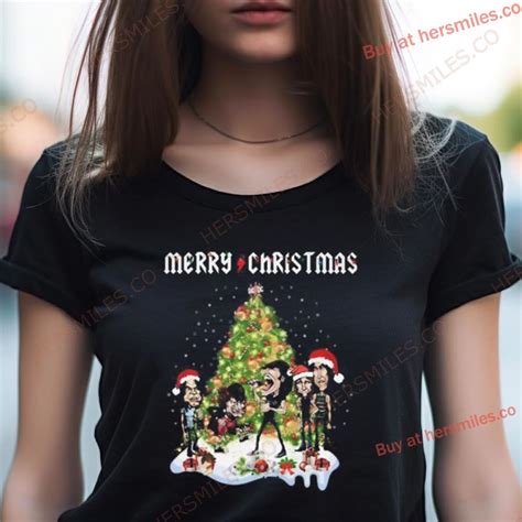 Merry Christmas Acdc Rock Band 2023 Shirt Hersmiles