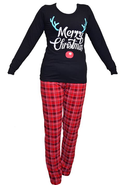 Дамска Коледна пижама Merry Christmas 11658 Дамски пижами Пижами дълъг ръкав Български