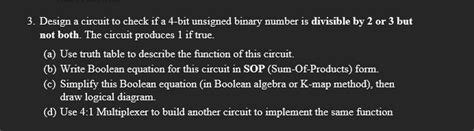 Solved Design A Circuit To Check If A Bit Unsigned Chegg