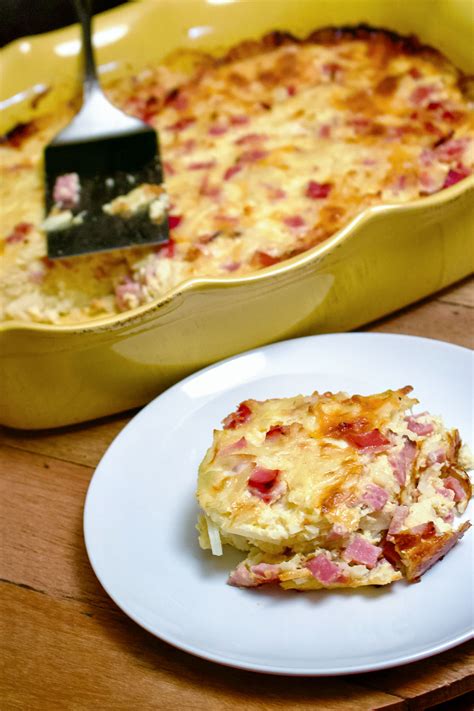 Ham And Cheese Hash Brown Casserole The Bossy Kitchen