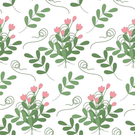 Premium Vector Abstract Seamless Pattern Of Bouquet Of Twigs With