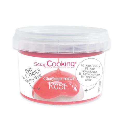 Glaçage Miroir Rose 300 g Scrapcooking achat vente Cuisine Addict