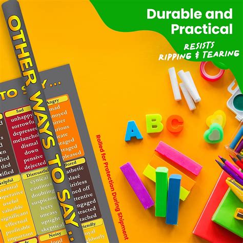 School Smarts Póster laminado de pared de sinónimos de x pulgadas para niños de primaria