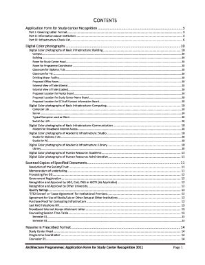 Fillable Online YCMOU AST Architecture Application For Study Center