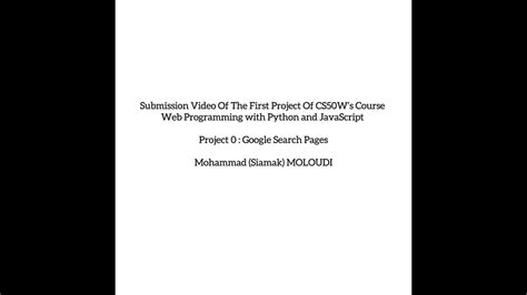 Cs50w Search Project 0 Youtube Cs50w Search Project 0 Youtube