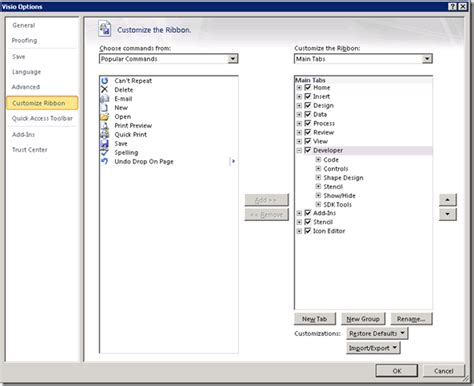 The Developer Tab In Visio 2010 Microsoft Community Hub