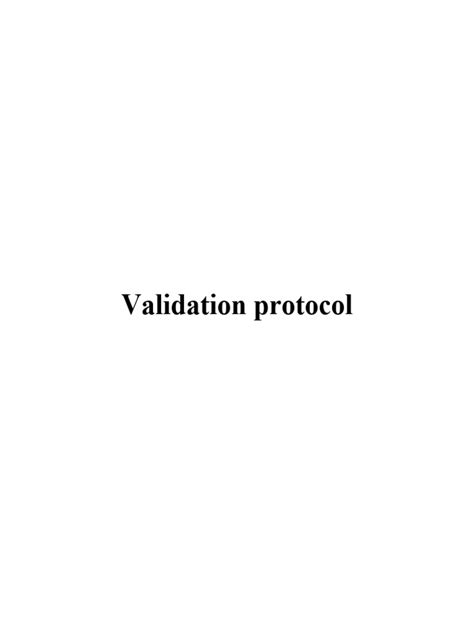 Validation Protocol Pdf Detection Limit Accuracy And Precision