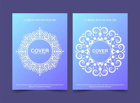 Premium Vector Gradient Border Pattern Cover Template