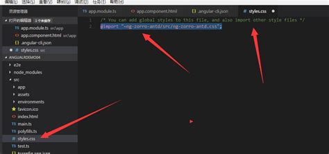 Angular6 安装antd插件以后没有css样式