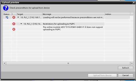Upload S7 1515f Cpu Failed Rplc