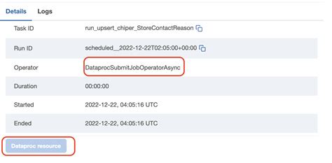Dataproc Resource Button Not Active For Dataprocsubmitjoboperatorasync