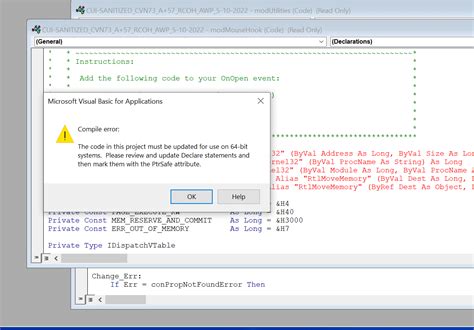 Access Error With Docs Due To 64 Bit Access Vs 32 Bit Rmsaccess