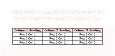 Transform Your Workflow With Gsheet Data Conversion For Seamless