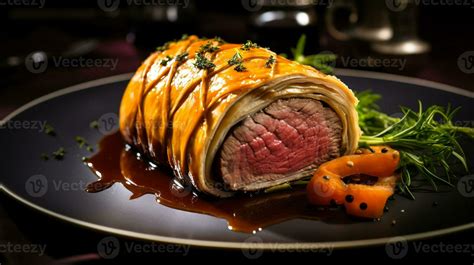 Photo Of Beef Wellington As A Dish In A High End Restaurant Generative