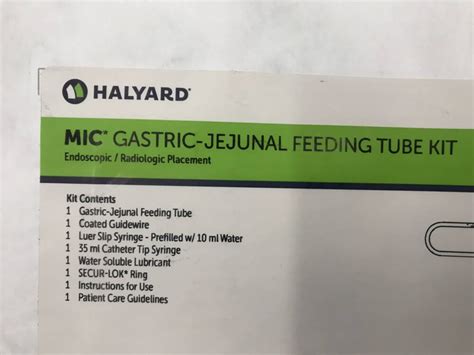 Halyard 0250 18 Mic Gastric Jejunal Feeding Tube Kit Gj Tube 18fr X