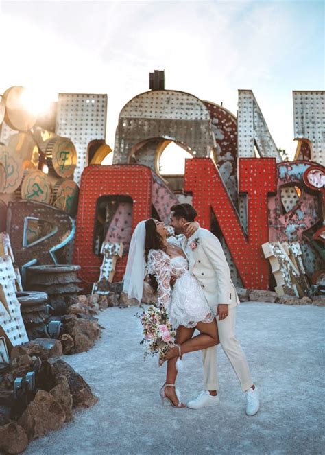 Our Las Vegas Wedding At The Neon Museum Las Vegas Wedding Photos
