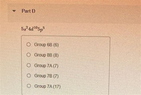 Solved Identify The Group Number Using Both A B And 1 To 18 Chegg Com