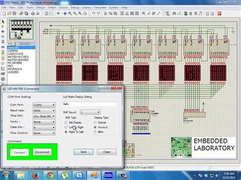 Led Matrix Display Using Serial Port Of Pc Youtube