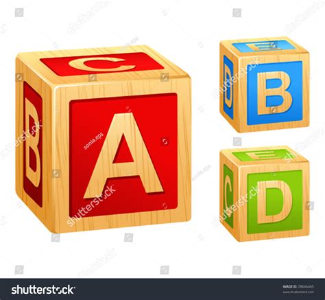 Alphabet Cubes Letters Abc Stock Vector 78646465 Shutterstock