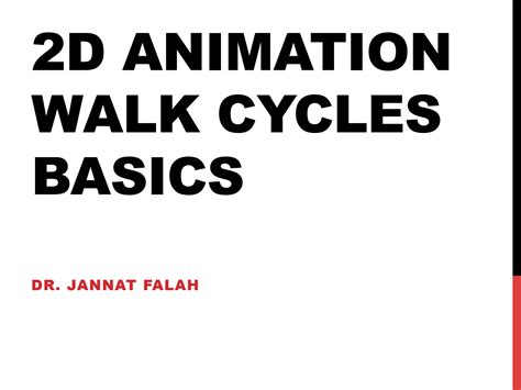SOLUTION: Cahpter 5 2d animation walk cycles basics - Studypool