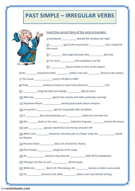 Past Simple Irregular Verbs English Esl Worksheets For D2A