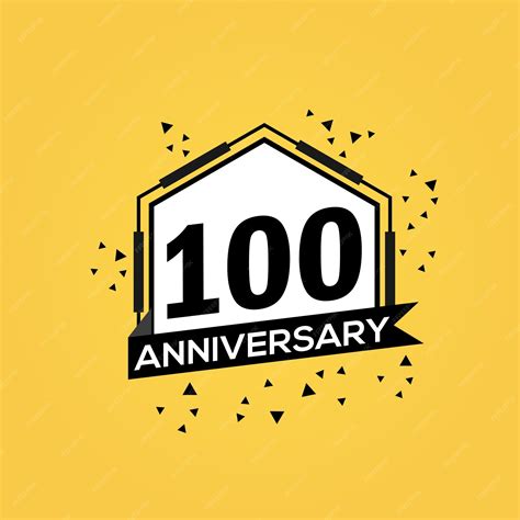 Premium Vector 100th Years Anniversary Logo Vector Design Birthday