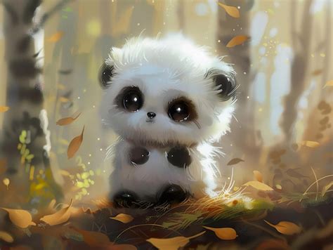 Premium Photo A Cartoon Of A Panda Bear Sitting In A Tree