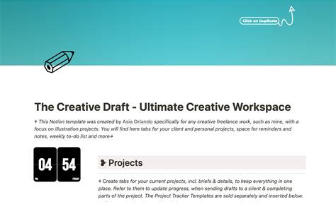 The Creative Draft Ultimate Creative Workspace Template Notion