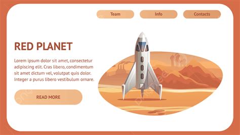 Banner Illustration Spaceship Surface Red Planet Template Download On