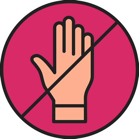 Don T Touch Sign Icon 21135567 Vector Art At Vecteezy